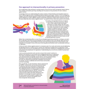 Intersectionality in Primary Prevention | Safe and Equal