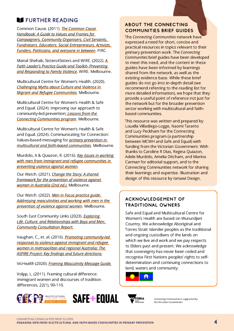 Engaging Men from Multicultural and Faith-Based Communities in Primary ...