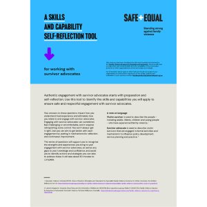 Skills and Capability Self-Reflection Tool | Safe and Equal
