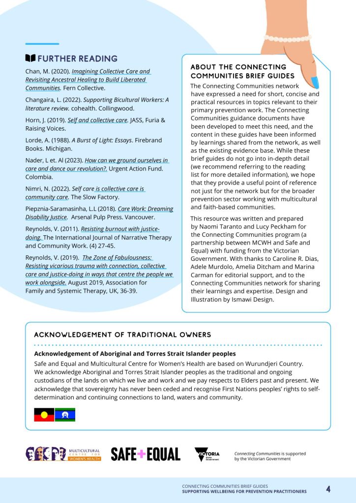 Supporting Wellbeing for Prevention Practitioners in Multicultural and ...